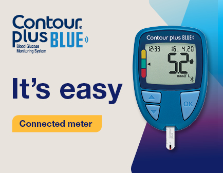 Request the CONTOUR ® PLUS BLUE connected meter for FREE Ɨ